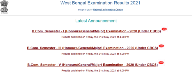 Calcutta University CU BCom Result 2021: Check 1st, 3rd, 5th Semester Result | Results India
